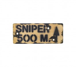 Sniper 500m Sign - GoPaintball Shop | Get Your Gear!